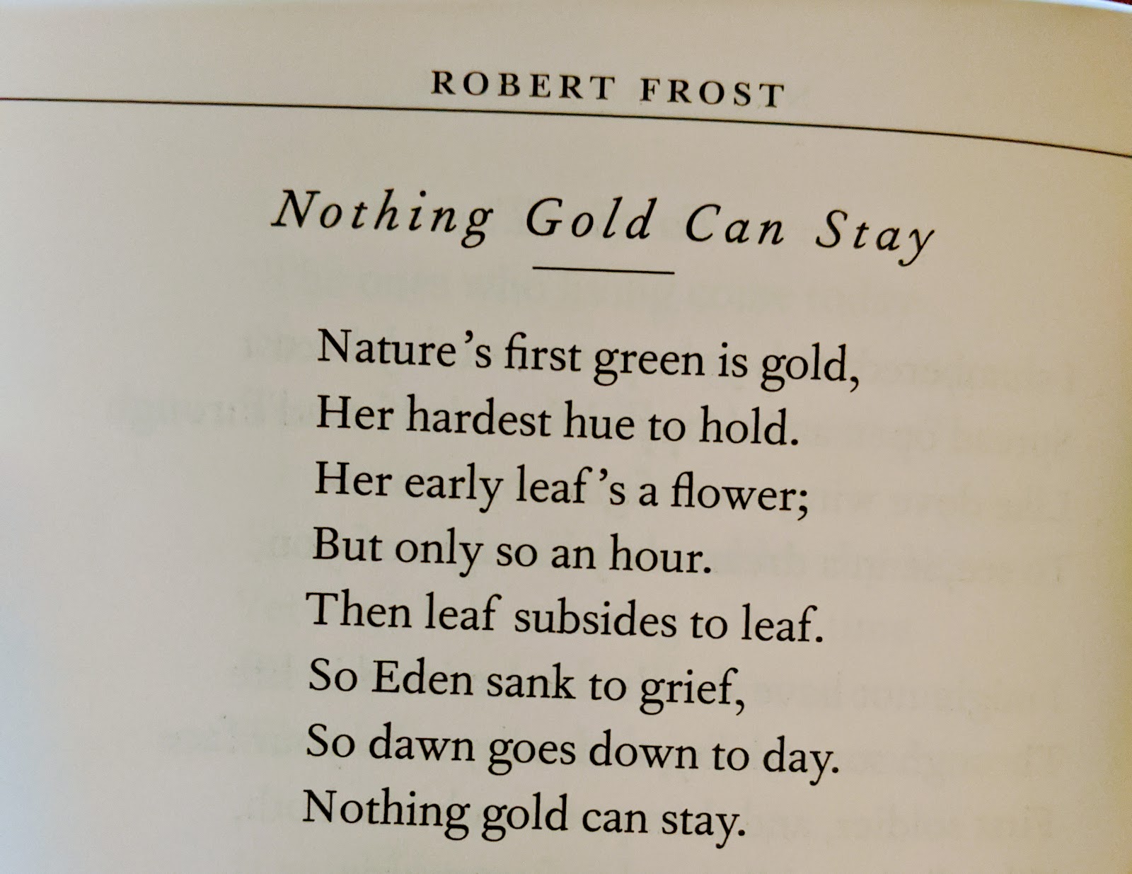 “Nothing Gold Can Stay” By Robert Frost Review – The Book Corner Chronicles