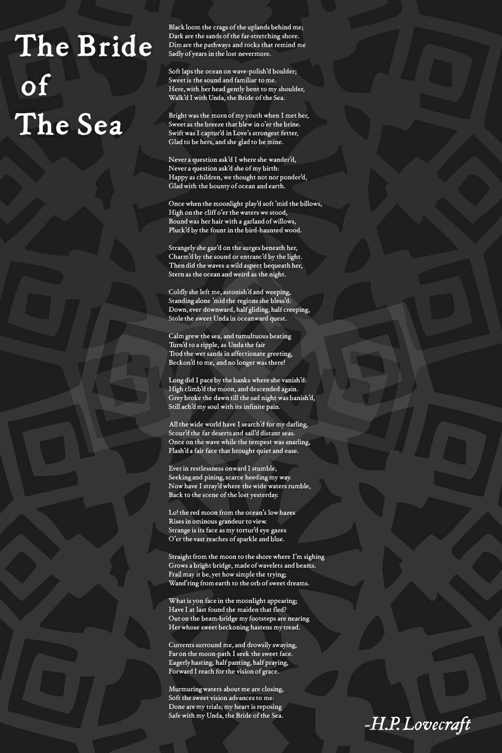 “The Bride of the Sea” By H.P. Lovecraft Review – The Book Corner ...