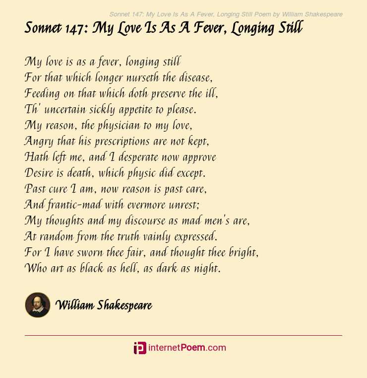 “Sonnet 147” By William Shakespeare Review – The Book Corner Chronicles
