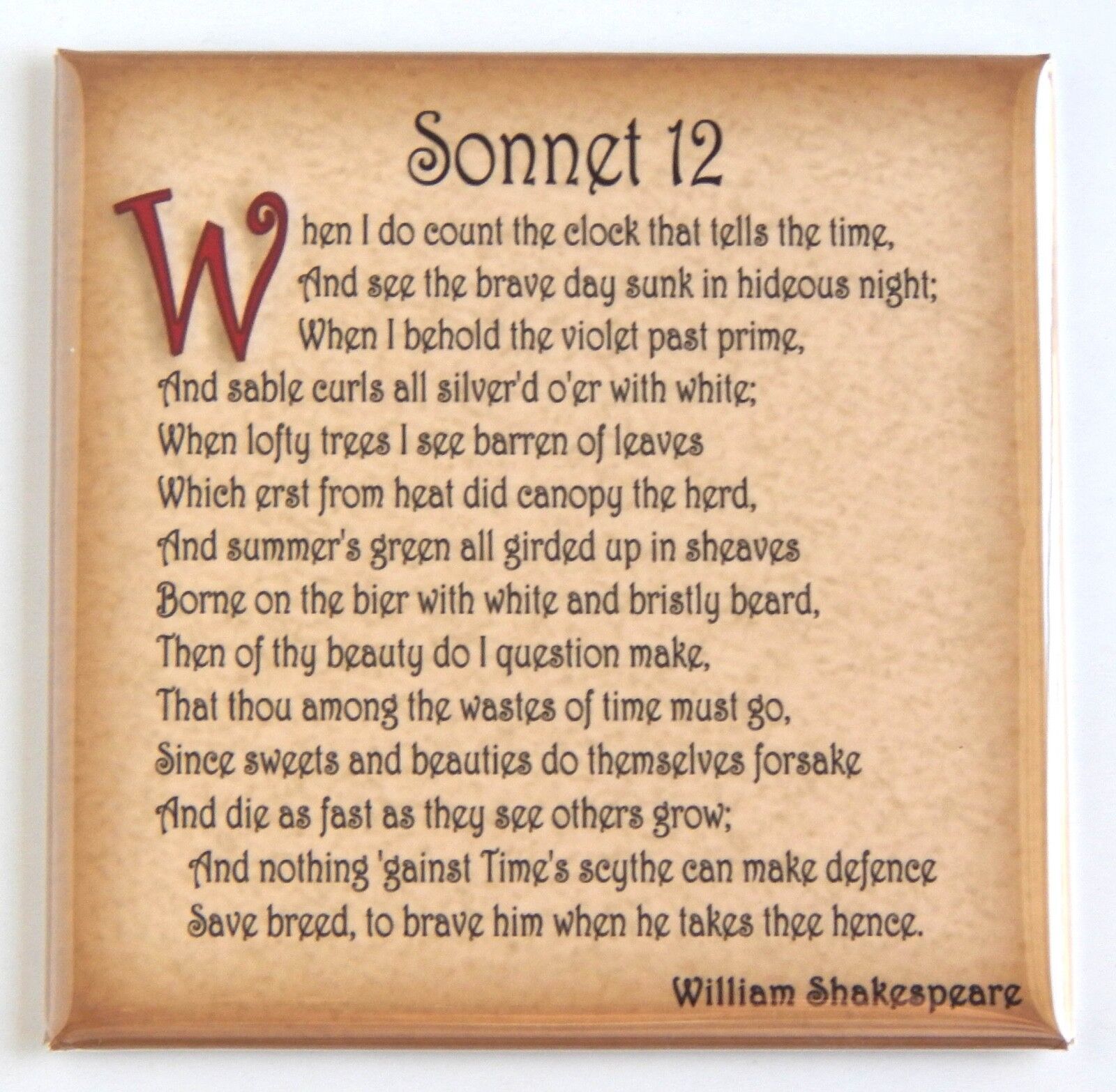 “Sonnet 12” By William Shakespeare Review – The Book Corner Chronicles