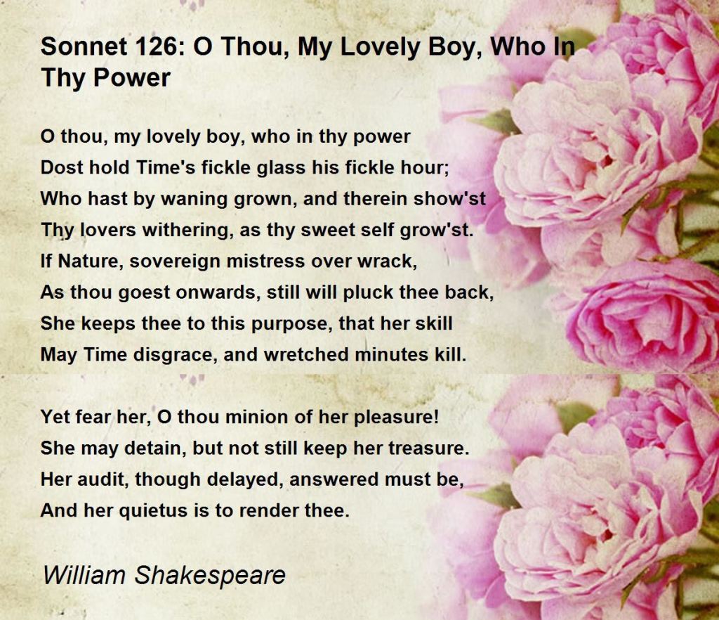 “Sonnet 126” By William Shakespeare Review – The Book Corner Chronicles